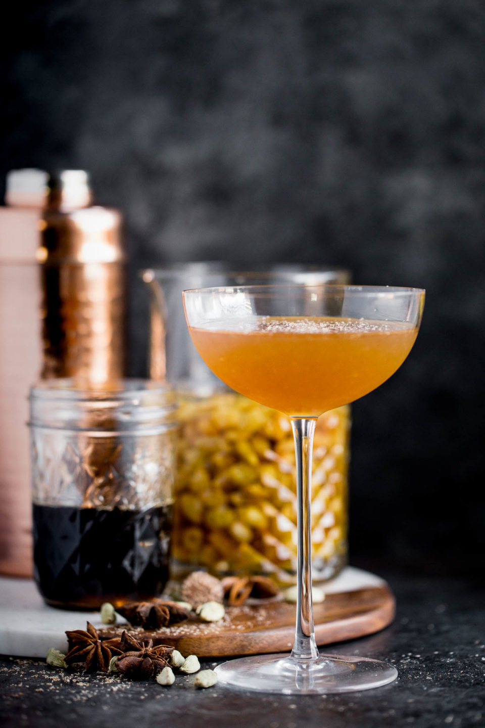 chai cocktail with golden raisin rum - playswellwithbutter