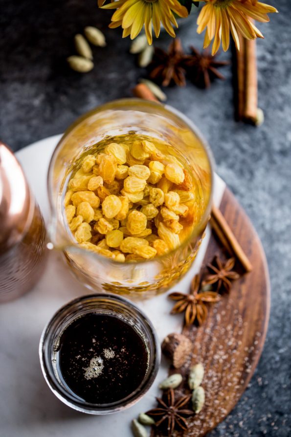 chai cocktail with golden raisin rum - playswellwithbutter