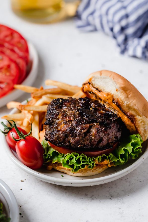 Bacon Cheddar Cheese Stuffed Burgers Recipe - {Plays Well With Butter}