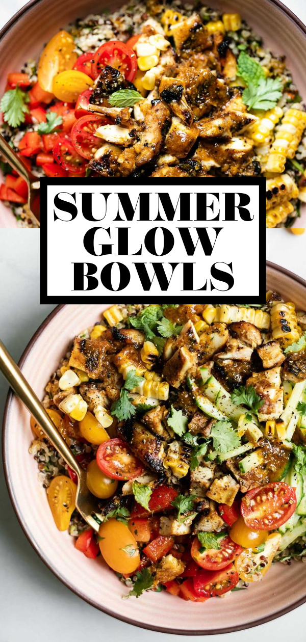 Glow Bowls - Nourishing Grilled Chicken & Quinoa Grain Bowls