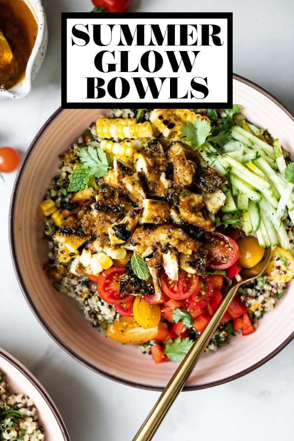 Glow Bowls - Nourishing Grilled Chicken & Quinoa Grain Bowls