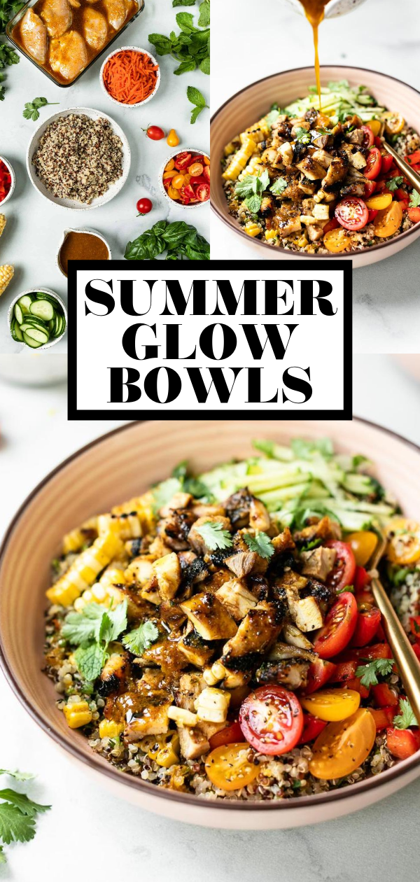 Glow Bowls - Nourishing Grilled Chicken & Quinoa Grain Bowls