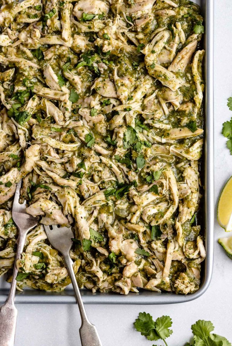 Easy Sheet Pan Salsa Verde Chicken from Scratch (Pollo Verde) - PWWB