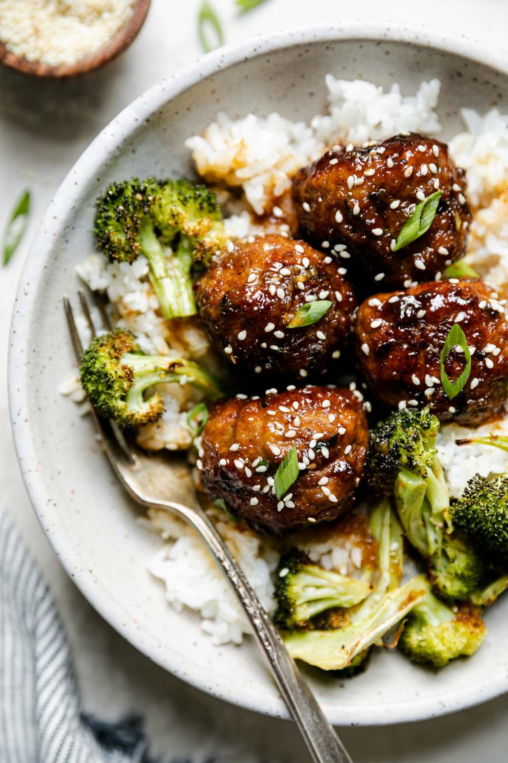 Soy-Glazed Ginger Turkey Meatballs (Easy 35-Minute Dinner!) | PWWB
