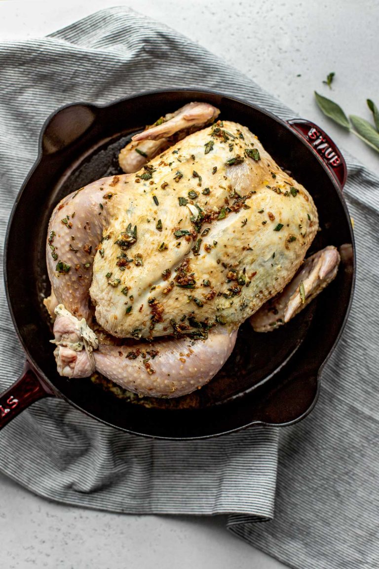 Thanksgiving Chicken & Gravy (Oven Roasted Skillet Chicken) | PWWB