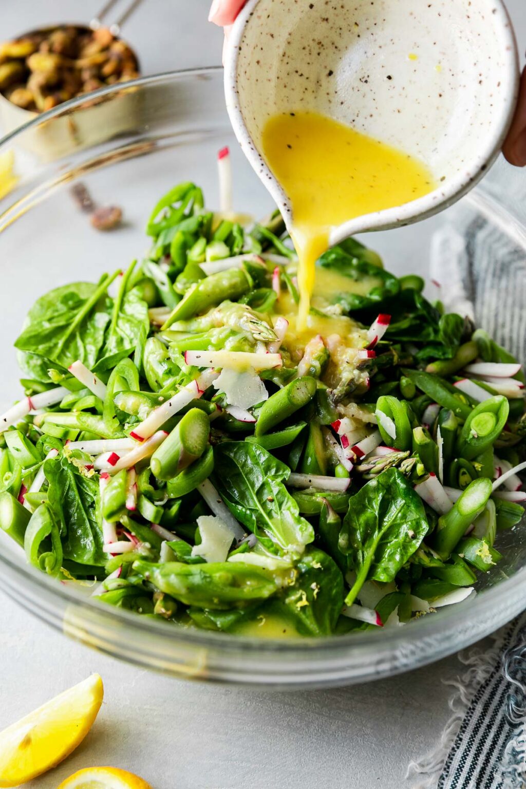 Spring Vegetable Salad with Lemon Dijon Vinaigrette (No-Cook) | PWWB