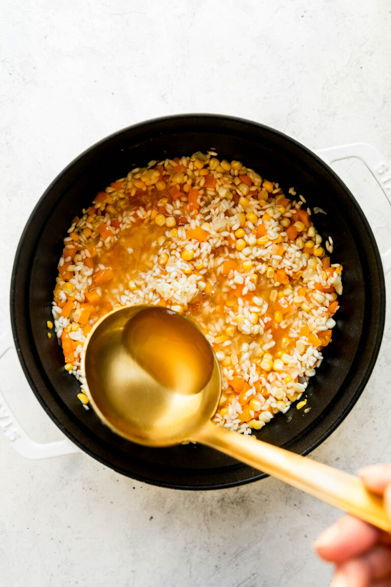 Sweet Corn Risotto with Crispy Pancetta | Plays Well With Butter