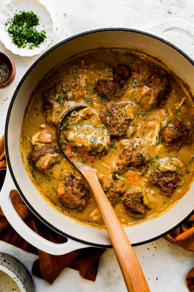 Chicken and Pumpkin Dumplings - Plays Well With Butter