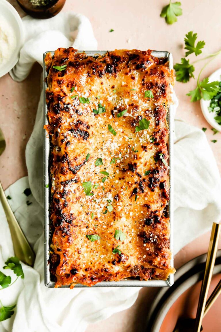 Perfectly Portioned Lasagna for Two (Small Batch Lasagna Recipe)