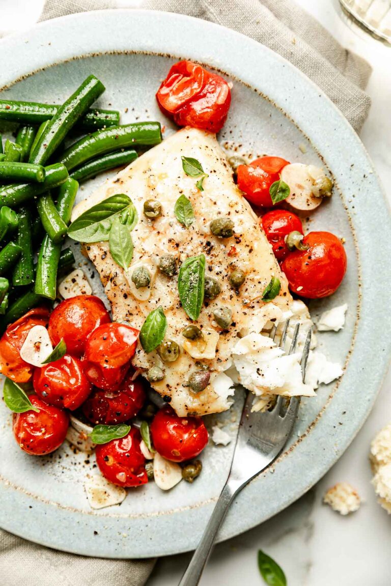 20-Minute White Wine Steamed Fish with Burst Tomatoes | PWWB