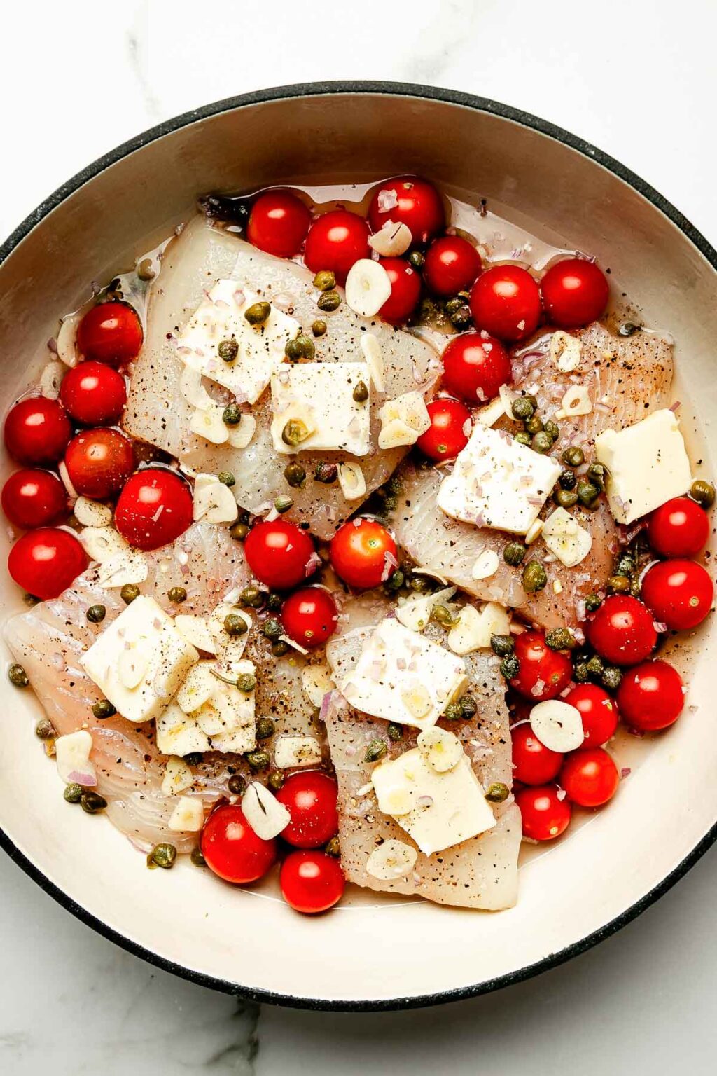 20-Minute White Wine Steamed Fish with Burst Tomatoes | PWWB
