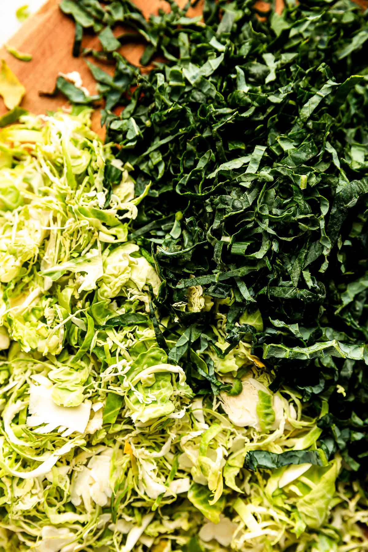 20-Minute Kale Brussels Sprout Salad with Mustard Vinaigrette