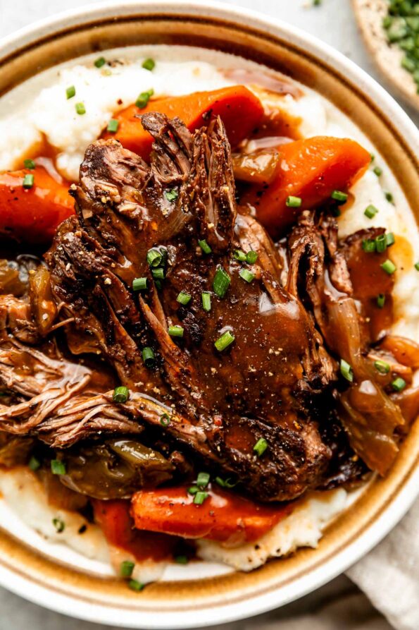 Meltingly Tender Red Wine Braised Beef (One Pot)