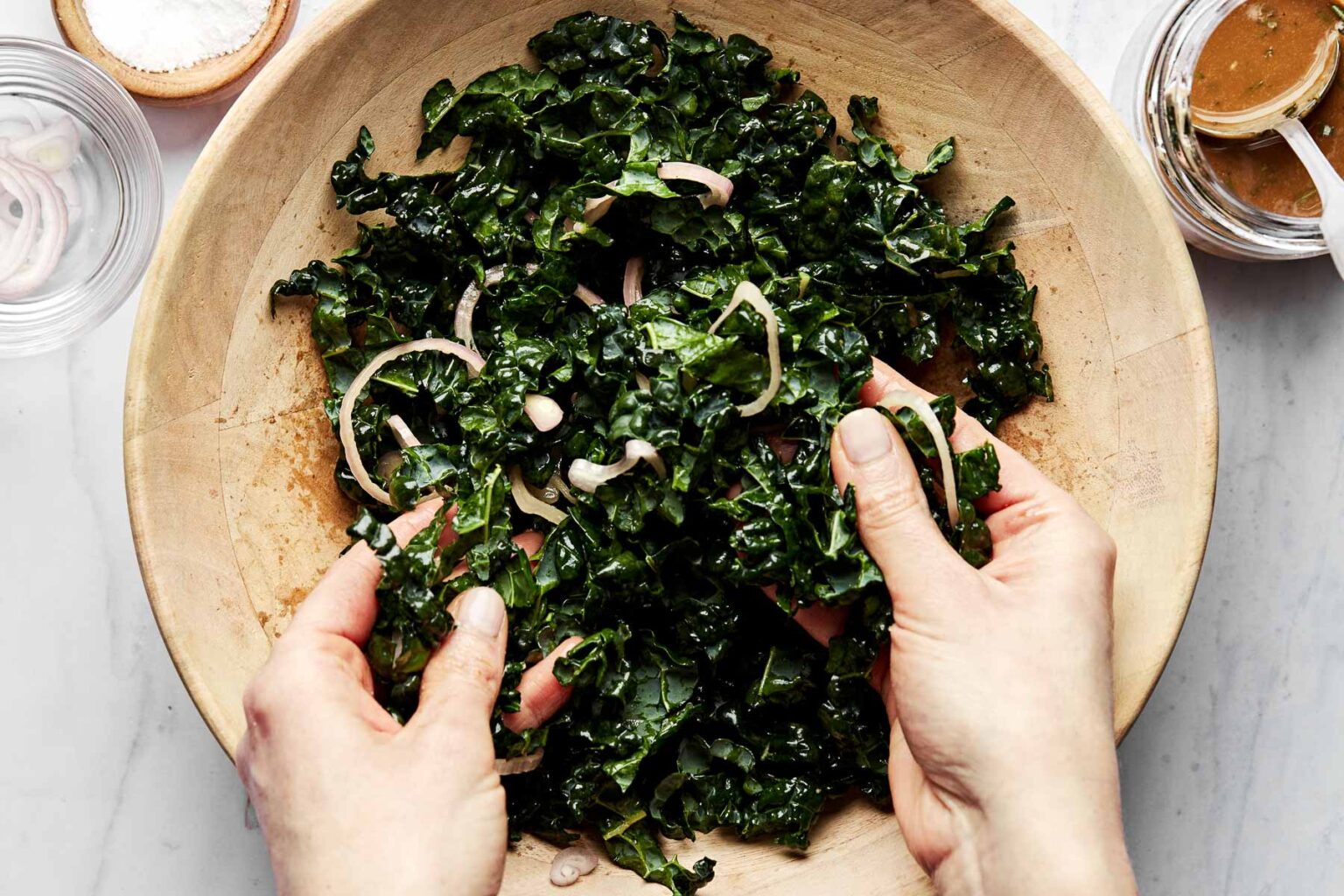 Kale Salad with Cranberries and Pistachios (15 Minutes)