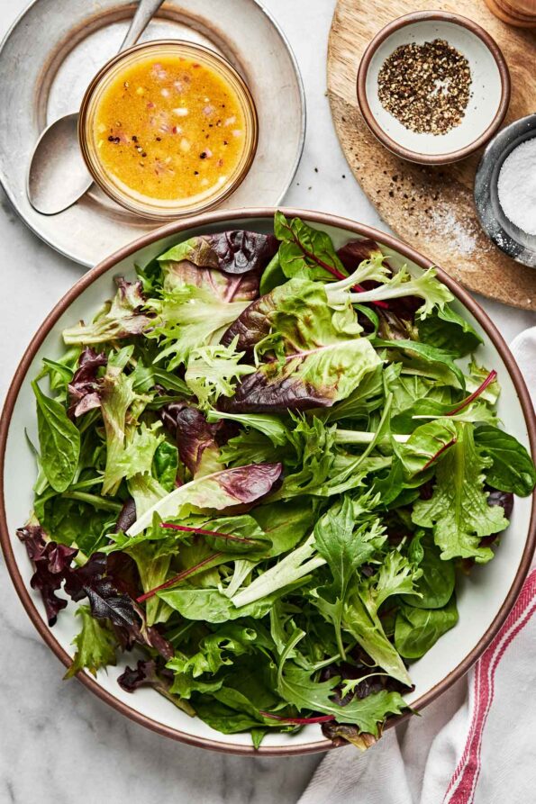 Fresh Mixed Greens Side Salad for Steak, Pasta, & More!