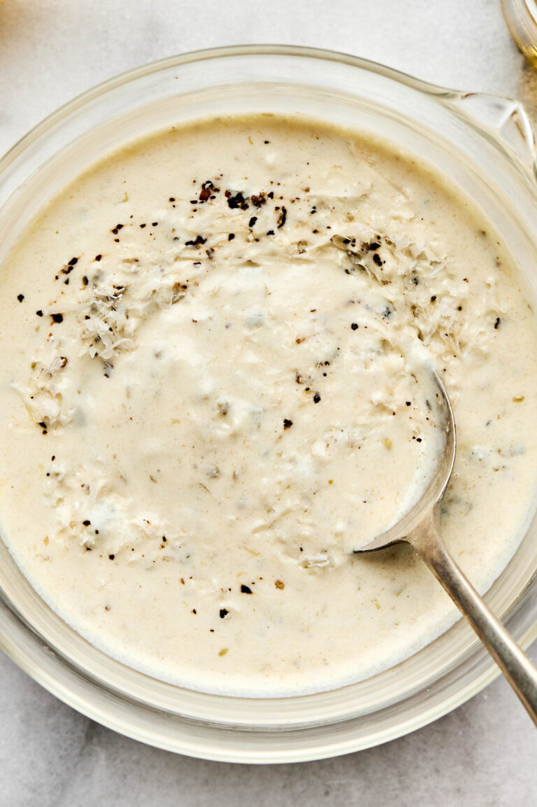 5-Minute Creamy Greek Yogurt Caesar Dressing (No Anchovy)